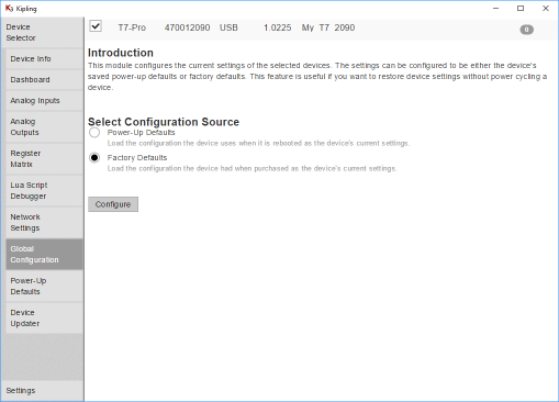 General Configuration
