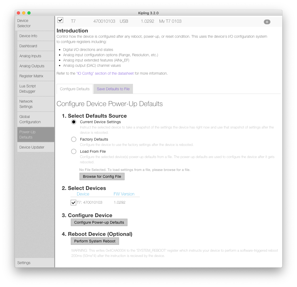 General Configuration