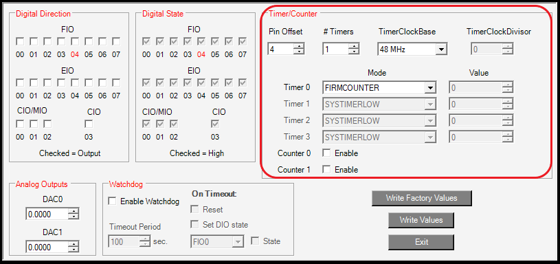 Configuring and Reading Counters [U3/U6/UE9]