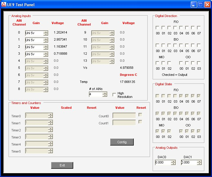 1.1 - Control Panel Application (LJControlPanel) [UE9 Datasheet]
