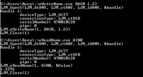 LJMRun - Command Line Utility (LJM)