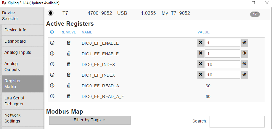 Configuring & Reading a Quadrature Signal