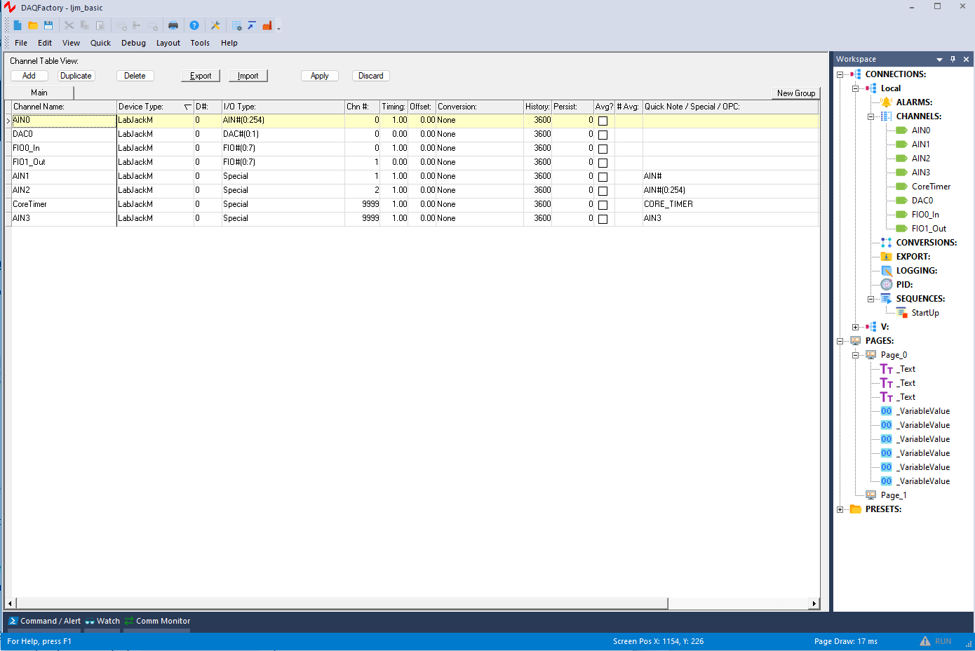 DAQFactory for LJM - Windows