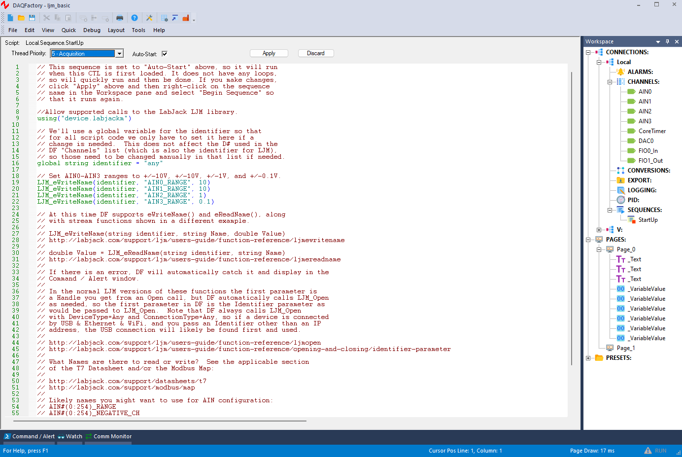 DAQFactory for LJM - Windows